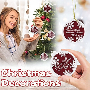 QAZIUY Christmas Ball Ornaments Mini Shatterproof Christmas Tree Decorations 3.14" A Piece of I Have an Angel in Heave Memorial Ornament Christmas Ornaments Christmas Balls