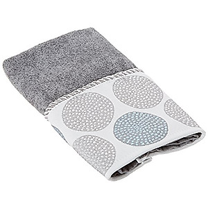 Avanti Linens - Fingertip Towel, Soft & Absorbent Cotton Towel (Dotted Circles Collection, Nickel)