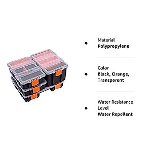 Makitoyo MP009 Hardware & Parts Organizers Versatile and Durable Storage Toolbox, 4PCS Set