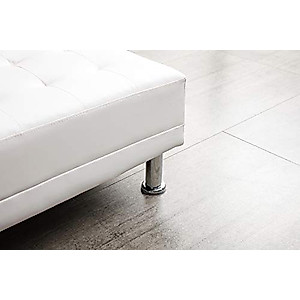 Greatime Faux Leather Reversible Sleeper Sofa & Chaise/Leatherette Convertible Section Sofa