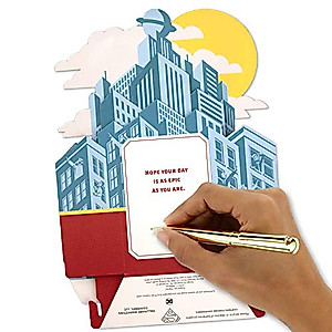 Hallmark Paper Wonder Superman Pop Up Father's Day or Birthday Card with Music (Plays Superman Theme)
