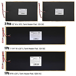 Facon RV Holding Tank Heater Pad, Up to 50 Gallons Fresh Water/Grey Water/Black Water Holding Tank Heating Pad with Automatic Thermostat Control