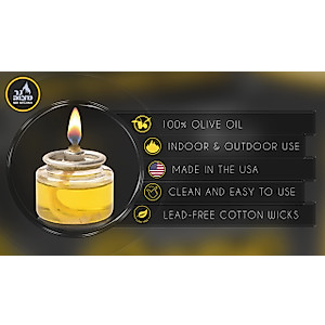 Ner Mitzvah Extra Virgin Olive Oil Shabbat Candles - 4 Hour Olive Oil Candles - 24 Pack Pre-Filled Shabbos Candles with Quick Light Technique