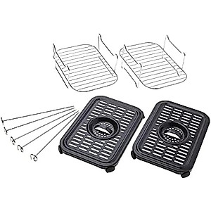 Ninja DZ201 Foodi 6-in-1 2-Basket Air Fryer with DualZone Technology, 8-Quart Capacity - cinnamon/Red-(Renewed)