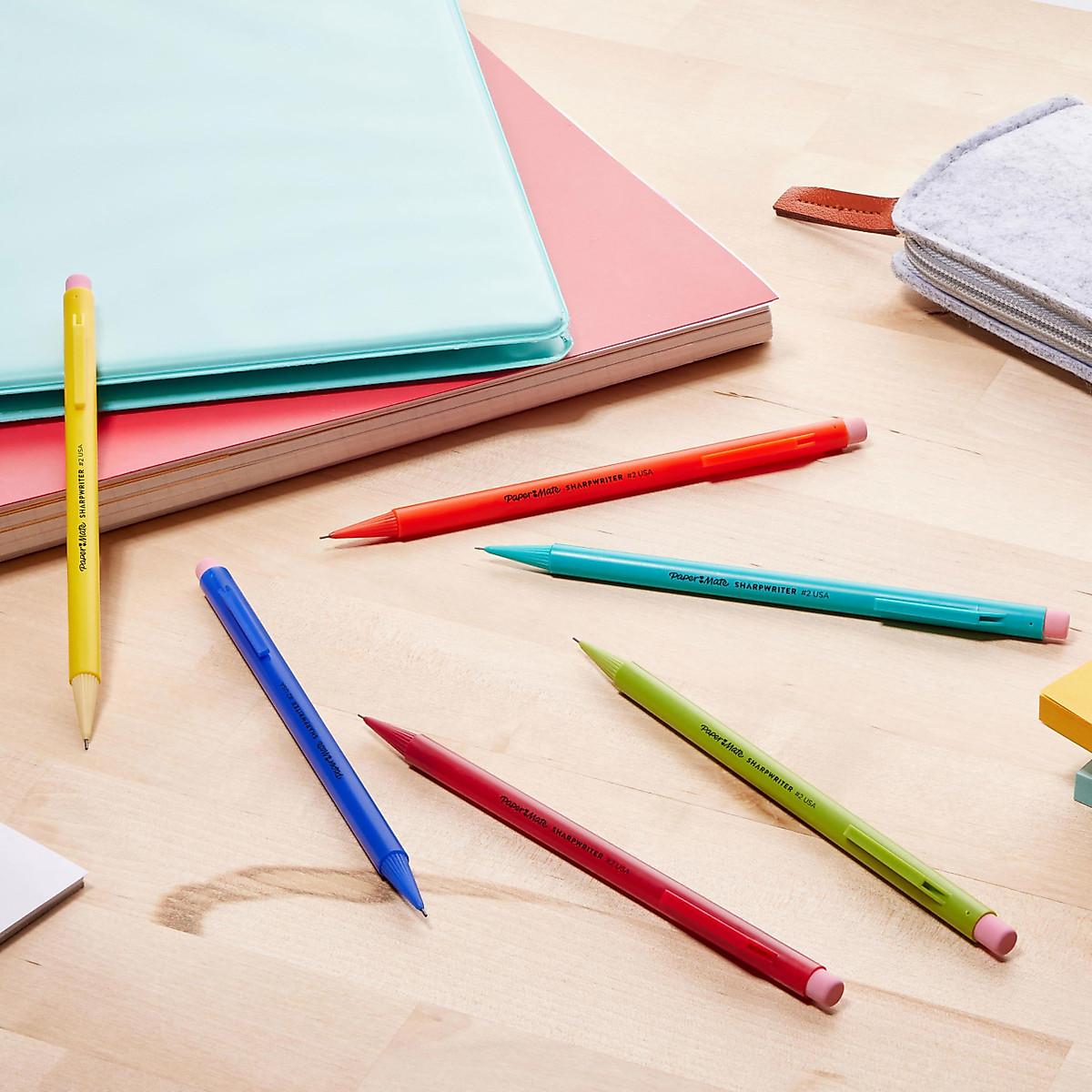 Paper Mate Mechanical Pencils, SharpWriter Pencils, 0.7mm, HB #2, Yellow, 36 Count