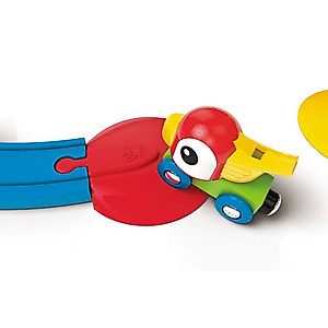 Hape E3815 Rainbow Sights & Sounds Toddler Wooden Railway, Multicolor