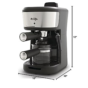 Mr. Coffee® 4-Shot Steam Espresso, Cappuccino, and Latte Maker Black
