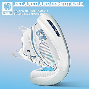 ASHION Boys Girls Shoes Sneakers Kids Shoes Boy's Basketball Shoes for Kids Basketball Shoes Tennis Shoes Non-Slip Sneakers(5,A-Blue)