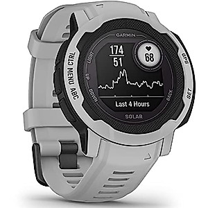 Garmin 010-02627-11 Instinct 2 Solar 45mm GPS Smartwatch Mist Gray Bundle with Premium 2YR CPS Enhanced Protection Pack