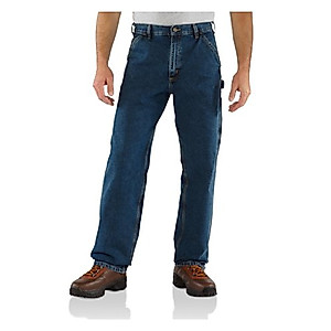 Carhartt Men's Original Fit Work Dungaree Pant (Regular and Big and Tall), Deepstone, 36W X 32L