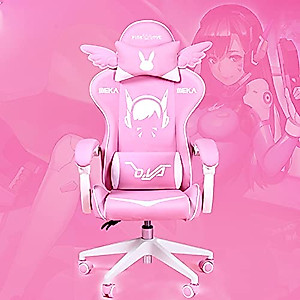 Lovely pink gaming chair silla game girl chair