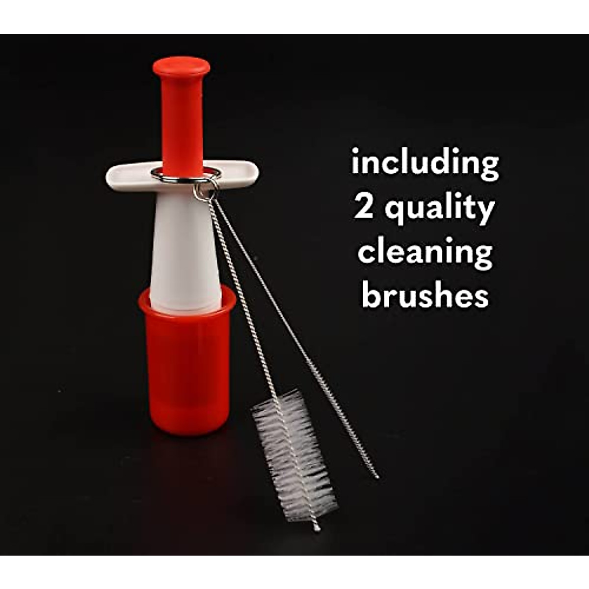 Klosom Grape Cutter for Kids - Cuts Small Grapes, Tomatoes, Pitted Olives Into 4 Pieces. Stainless Steel Blade, Easy to Clean with 2 Cleaning Brushes. Essential Kitchen Accessory