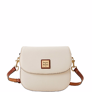 Dooney & Bourke Handbag, Pebble Grain Saddle Bag Crossbody - White