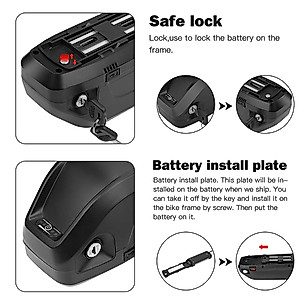 tasskood 48V Hailong Ebike Battery,48 Volt 17.5Ah 15Ah 20Ah Downtube Electric E Bike Bicycle Llithium ion Battery for 48V Bafang 500W 750W 1000W 1500W Motor (48V 17.5AH for 0-1500W)