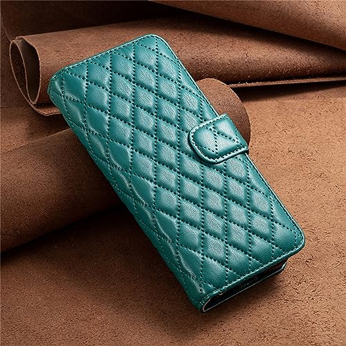 Wallet Case for Samsung Galaxy Z Fold 3/4/5, PU Leather Protective Cover, with Magnetic Closure Card Slot Holder Shockproof Phone Cover, Z fold 4,Green