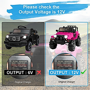 12V Battery Charger for Kids Ride On Toys Car, 12 Volt Power Wheels Supply for Best Choice Products SUV Kid Trax Ride-on Toys Ferrari, Mercedes, Universal Charger Kids Riding Toy Power Supplies