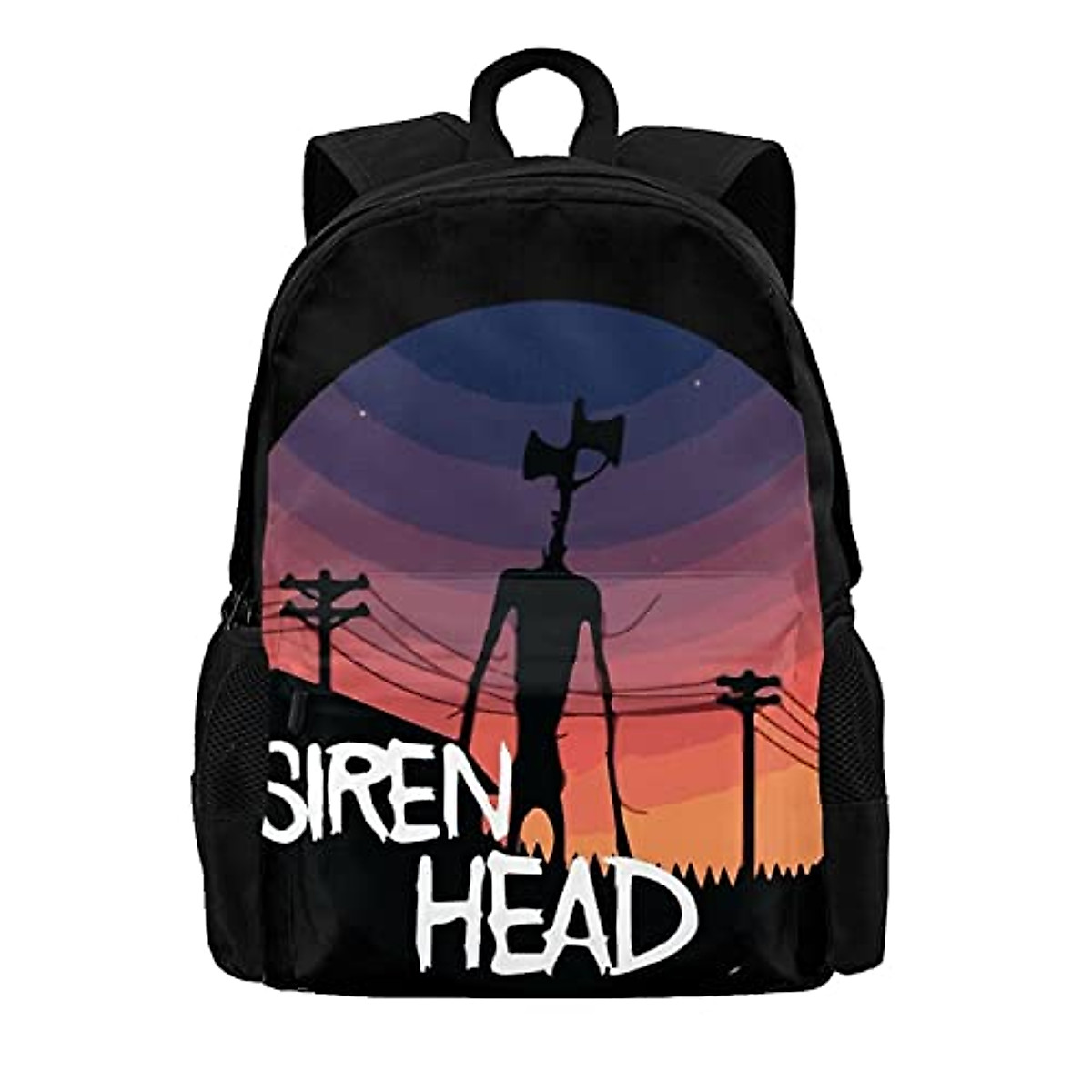 TeeDemon Siren Head Horror Classic Backpack Men Women Backpack with Durable SchoolBag, Book Bags Daypack for Outdoor Collegem Travel, One Size