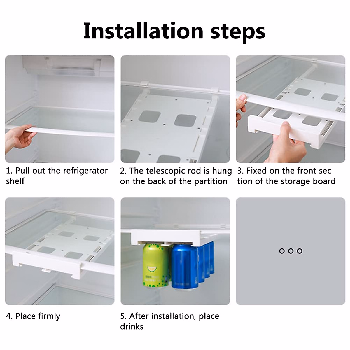 ariarly Soda Can Organizer for Refrigerator, Hanging Refrigerator Organizer Bins,Beverage Can Dispenser Holder, Soda Can Organizer for Freezer Cabinet Countertops Fridge Kitchen Organization
