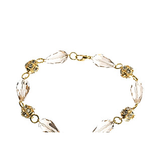 One Decade Czech Cristal Saint Benedict Car Rosary Rearview Mirror Handmade