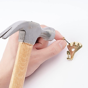 Amazon Basics Picture Hanging Assortment Kit, Brass, 220 Piece Set