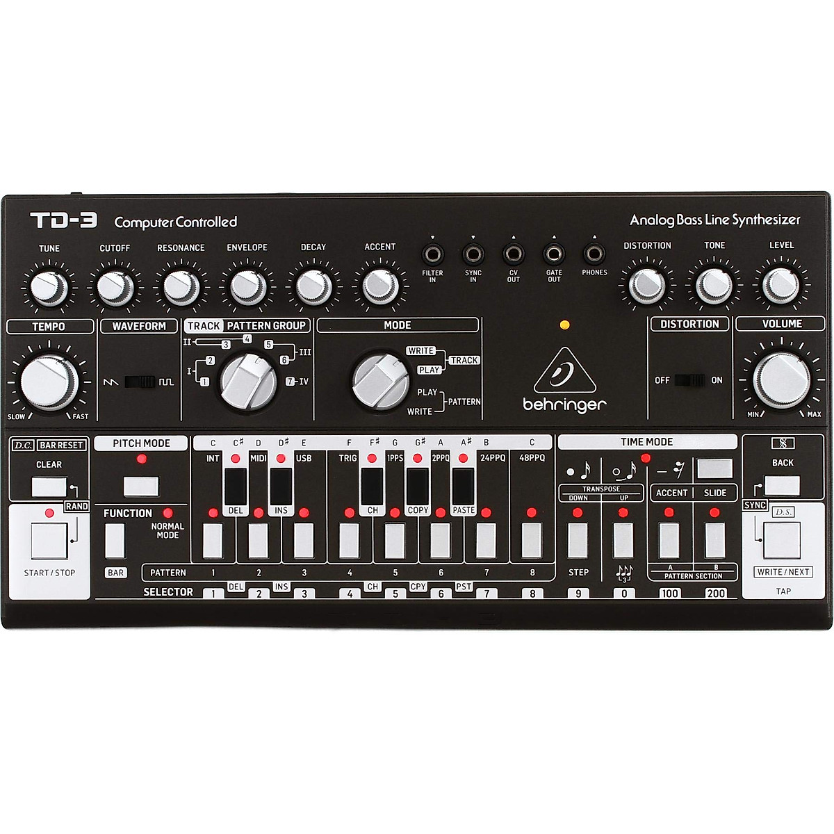 Behringer TD-3-BK Analog Bass Line Synthesizer - Black