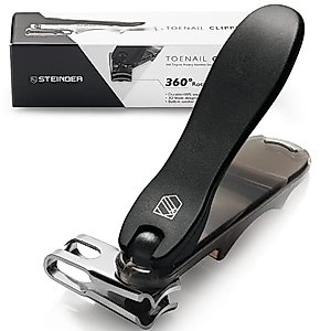 Easy Nail Clippers Toenail Steinder® Convenient Grip 360 for Senior for Thick Toe Nail Clippers Set Toe Nail Clippers for Men (Toenail Clippers)