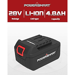 PowerSmart 20V 4.0Ah Lithium-Ion Battery, Replacement Battery