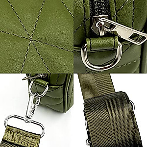 lifwimner Crossbody Bags for Women with Coin Purse Pouch Small Quilted Shoulder Clutch Handbags 2 Size Bags(Armygreen)