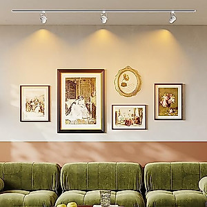 KsDhewi 12 Pack LED Track Lighting Heads Compatible with Single Circuit H Type Rail Ceiling Spotlight for Accent Task Wall Art Exhibition Lighting 7W 3000K Warm White 24D White