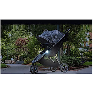 Good Gear 2 Pack Waterproof Silicone Strap Stroller Safety LED Lights, Night Walking Accessories, Battery Operated Visibility Light for Kids Scooter & Bike, Black