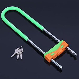 DULASP Bike Lock Multifunctional Hydraulic Shear Lock Glass Door Mortise Lock 44cm/17.3in Motorcycle Lock U-Shaped Door Lock U Lock