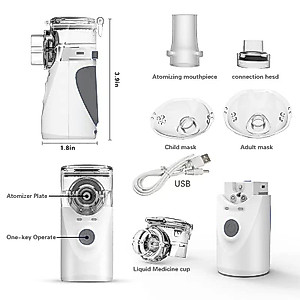 Portable Handheld Nebulizer Machine for Kids & Adults, Home Use