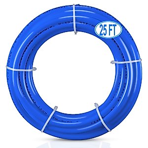 25FT 3/8 Inch O.D.RO Water Tubing,NSF Certified Water Line for RO(Reverse Osmosis) Water Purifier Filter System,BPA free Flexible Tubing(blue)