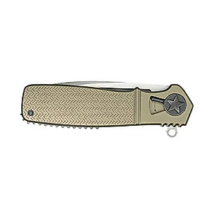 COLUMBIA RIVER KNIFE & TOOL CRKT Homefront Aluminum Folding Pocket Knife: Take Apart Field Strip, Satin Blade, Flipper Open, Liner Lock, Aluminum Handle, Deep Carry Pocket Clip K270GKP