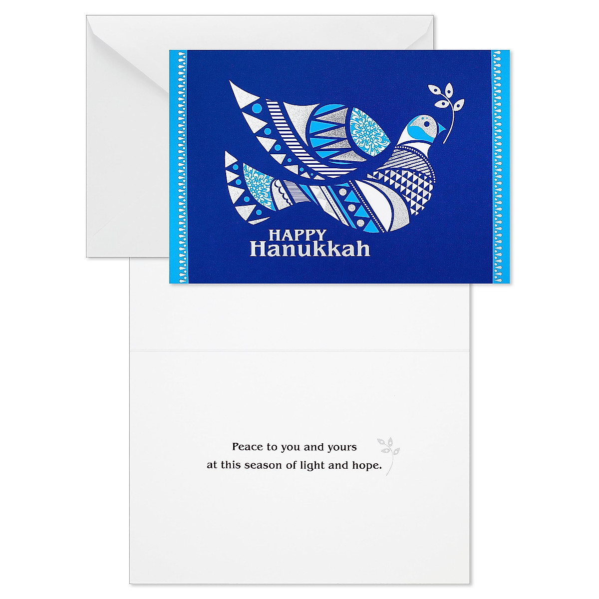 Hallmark Tree of Life Hanukkah Boxed Cards (40 Cards and Envelopes) Blue and Silver Dove