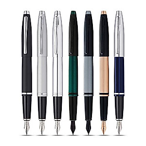 Cross Calais Matte Black Fountain Pen with Stainless Steel Medium Nib