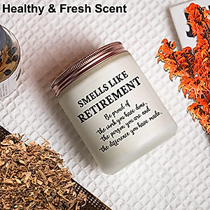 Scented Candles Retirement Gifts for Men, Best Happy Retirement Gift for Dad Grandpa Brother Husband Him Friend Coworker Teacher Boss Employee Retire Presents, Smoke & Vanilla