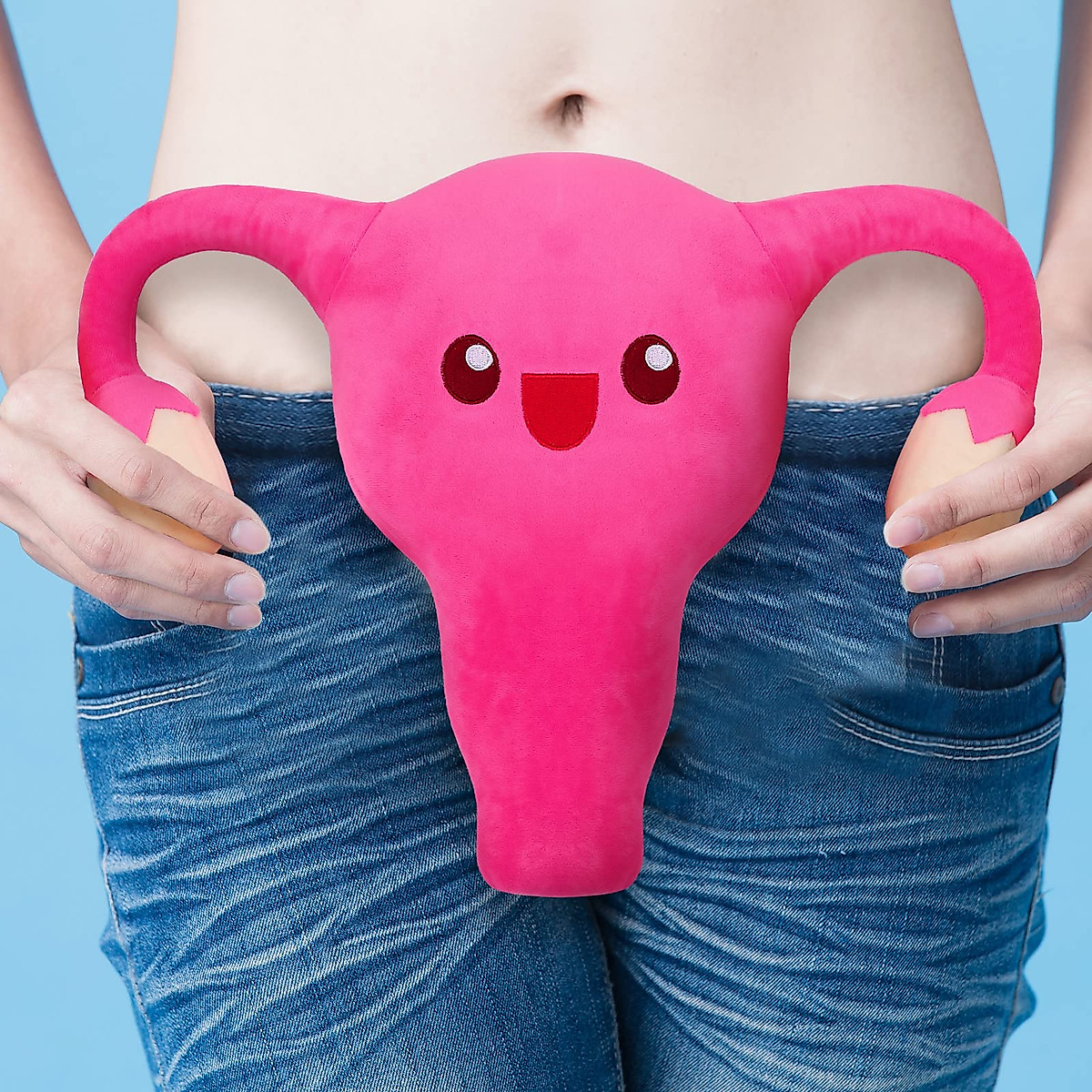 Mumufy Uterus Plush Toy Funny Stuffed Plush Toy for Women Uterus Gifts Gynecologist Health Educational Gift Fertility Party Decor(Uterus Style)