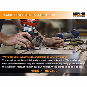 Refine Kitchenware Extra Large Walnut Personalized Cutting Board | Monogrammed Walnut Cutting Board, Christmas Gift, Anniversary Gift, 100% Made In The USA