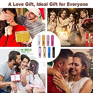 ROSARDEN Travel Mini Perfume Refillable Atomizer, Portable Perfume Spray Container Bottle, Travel Perfume Scent Pump Case Fragrance Empty Spray Bottle for Traveling and Outgoing (8 Pack, 5ml) (8 PCS)