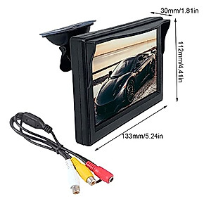 4.3 Inch Car Monitor Tft LCD Digital 16:9 800 * 480 Screen 2 Way Video Input Colorful for Reverse Rear View Camera DVD Vcd P8l2