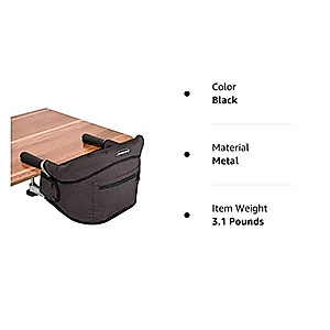 Hook On High Chair, Jozzve Baby High Chair, Portable High Chair for Travel, Foldable Fast Table Chair with Storage Bag, Baby Feeding Seat Clip On High Chair for Home and Travel (Black)