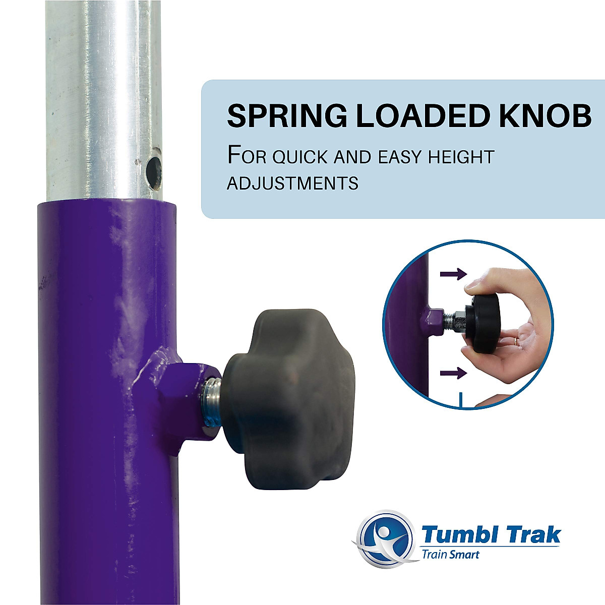 Tumbl Trak Adjustable Home Jr Kip Bar, Gymnastics Training Bar for Home and Gym, Purple