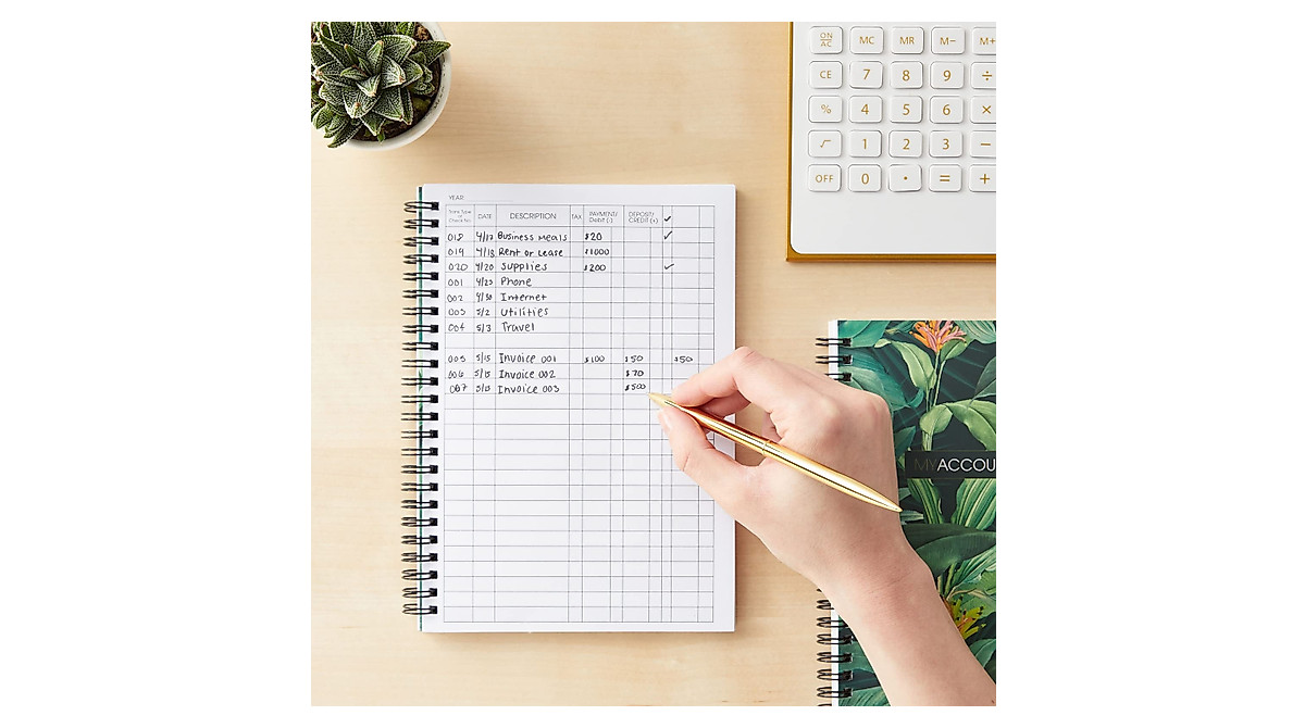2 Pack Expense Ledger Notebooks for Personal & Business Finances