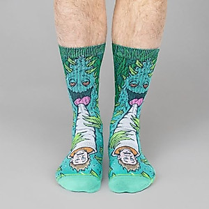 Good Luck Sock Men's Weed Smoking a Human Socks, Adult, Shoe Size 8-13