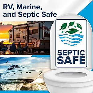 Camco Camper & RV Toilet Paper - 16-Rolls - 2-Ply Quick Dissolve RV Septic Safe Bath Tissue - Dye & Fragrance Free - 500 Sheets Per Roll (40282)