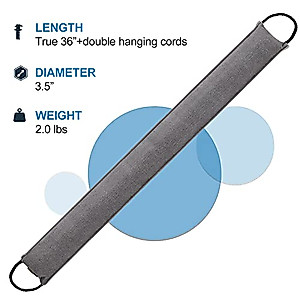 LONGTM Under Door Draft Stopper 36inch, Under Door Noise Blocker Door Snake Draft Stopper Weighted Saving Energy Under Door (Dark Grey) 2LBS