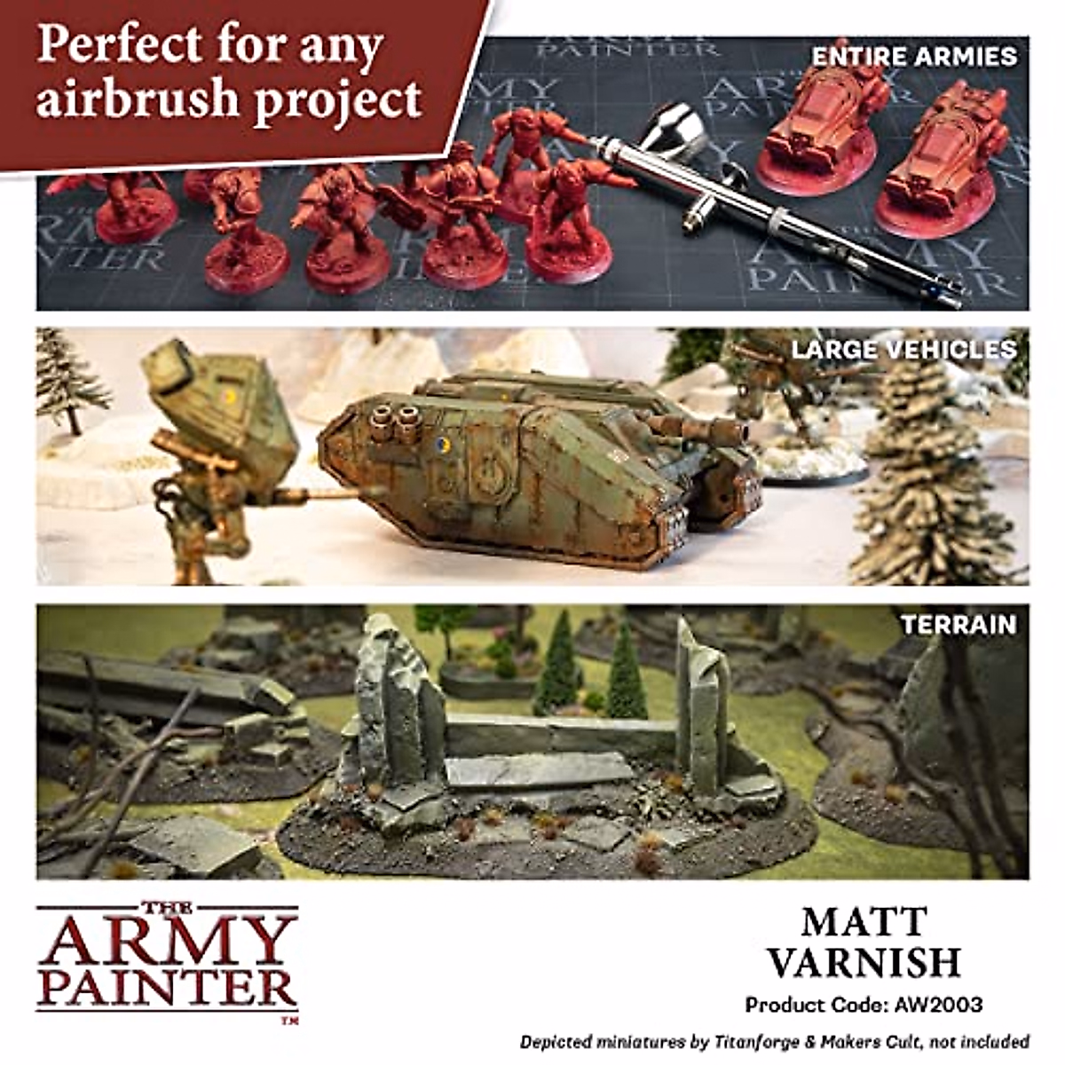 The Army Painter Warpaints Air Airbrush Matt Varnish 18ml Acrylic Paint for Airbrush, Wargaming and Modelling
