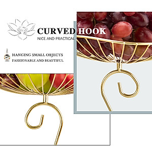Fruit Basket for Kitchen Counter, 3 Tier Fruit Basket Gold, 3 Tier Fruit Bowl Modern Decorative