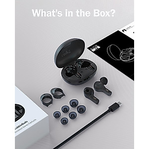 autrebits Wireless Earbuds iOS/Android, Earbuds 26H Playback Bluetooth 5.2 Headphones in Ear Lightweight with Powerful Sound Charging-case Eartips IPX4 Waterproof for Workout Relaxing, Black